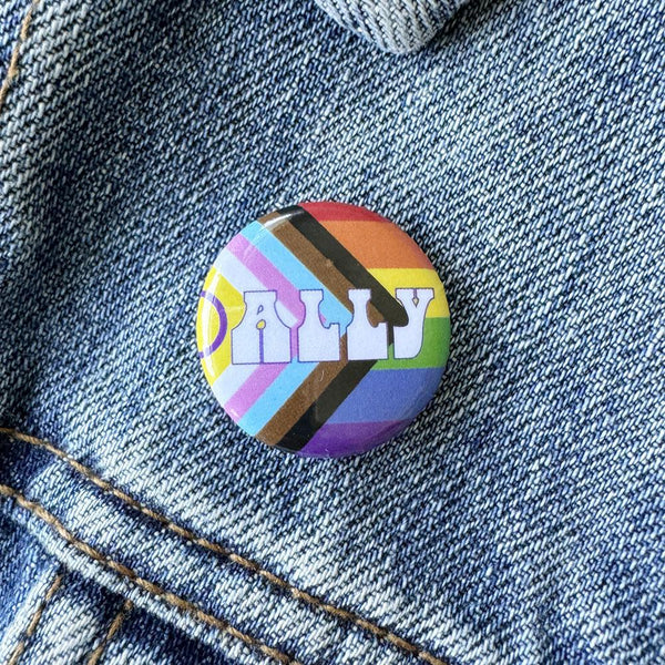 Pride Ally Button – Steel Petal Press